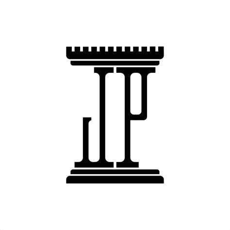 Jp Logo Monogram With Pillar Shape Design Template 16565219 Vector Art