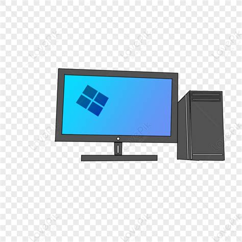 블루 디스플레이 개인용 컴퓨터 일러스트 클립 아트호스트 Png 일러스트 무료 다운로드 Lovepik