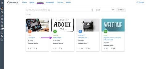 Importing Favorited Canvas Commons Content Strongmind Partner Success