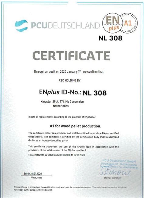 Rsc Holding Bv Enplus