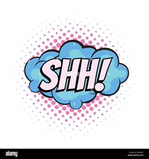 Shh Comic Word Stock Vector Image Art Alamy