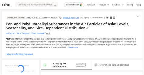 Per And Polyfluoroalkyl Substances In The Air Particles Of Asia