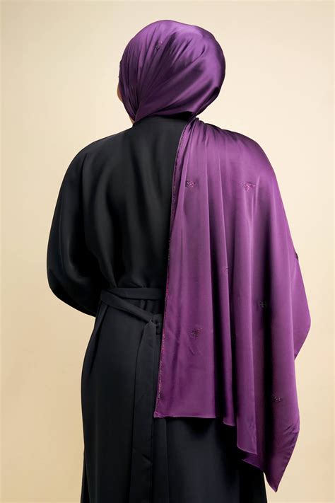 Satin Gem Hijab Luscious Plum Al Shams Abayas