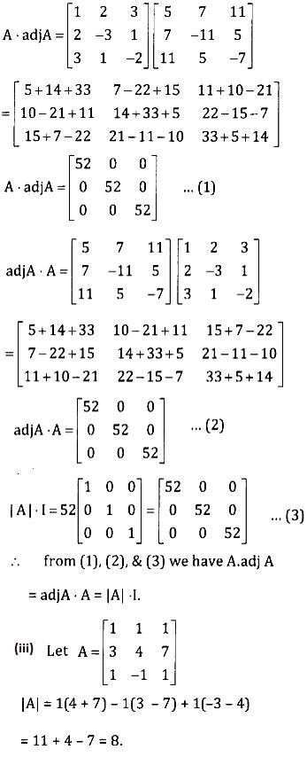 verify a adja adja a a i for the following matrices i begin{bmatrix}1and5and7 [0