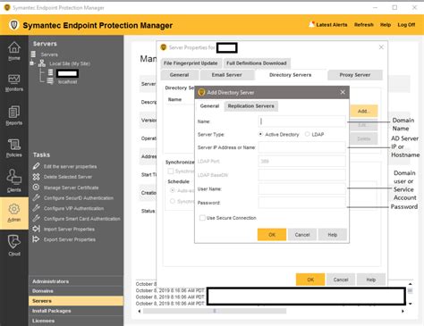 In Server Properties Window The Directory Server Gets Listed After
