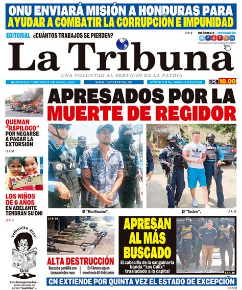 Apresados Por La Muerte De Regidor Diario La Tribuna