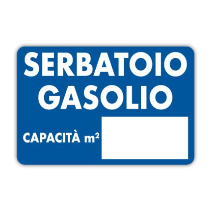 Inf016 Cartello Serbatoio Gasolio Printix