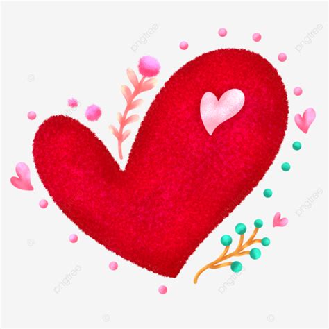 아름다운 큰 심장 모양 장식의 그림 하트 모양 붉은 사랑 발렌타인 데이 Png 일러스트 및 Psd 이미지 무료 다운로드