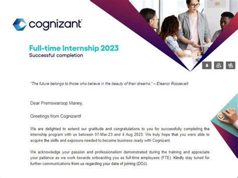 Premswaroop U Maney On Linkedin Internship Datascience Cognizant