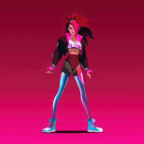 2932x2932 Akali Kda Lol Neon Ipad Pro Retina Display Hd 4k Wallpapers