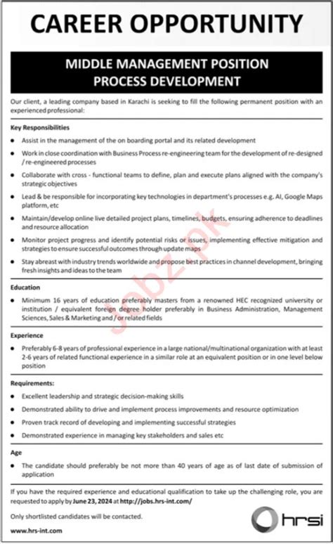 Job Notice At Hrsi Karachi 2025 Job Advertisement Pakistan