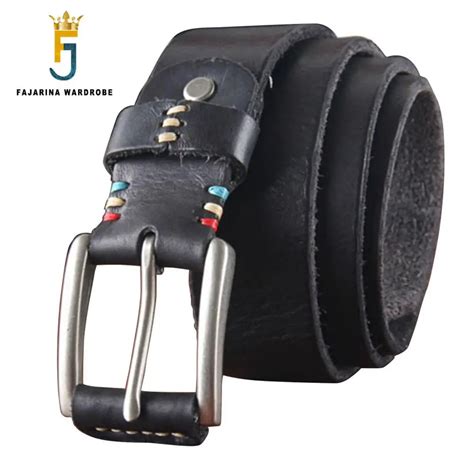 FAJARINA Quality First Head Leather Pure Cow Skin Belt Leisure Belts