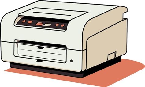 Premium Vector A White Toaster With A Picture Of A Printer On It
