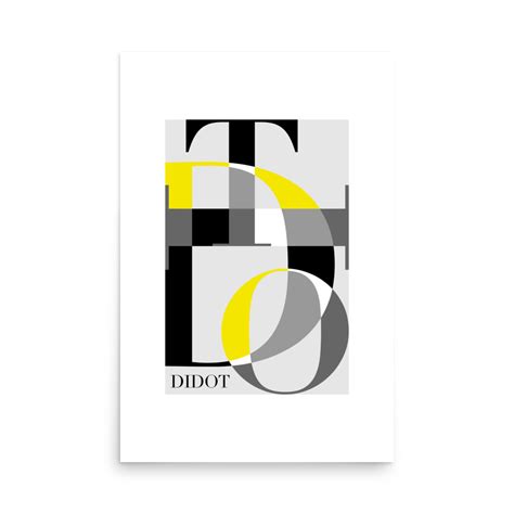 Abstract Didot Font Poster Modern Typography Wall Prints Didot