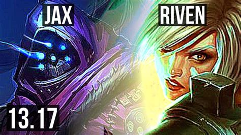 Jax Vs Riven Top 9 0 3 65 Winrate Legendary Euw Master 13 17
