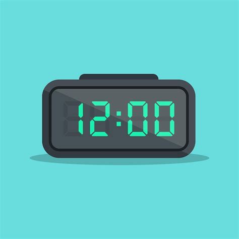 Premium Vector Digital Clock Number Icon Illustration In Flat Style