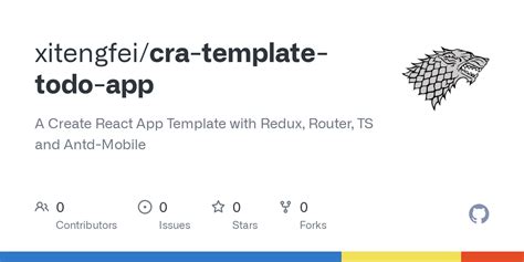 GitHub Xitengfei Cra Template Todo App A Create React App Template With Redux Router TS And