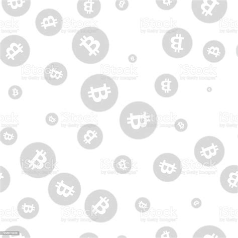 흰색 바탕에 회색 Bitcoin의 Bitcoin 완벽 한 패턴 흰색 기호 벡터 일러스트입니다 금융에 대한 스톡 벡터 아트 및