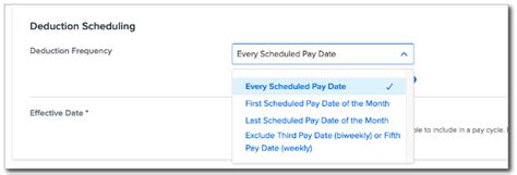 Scheduled Benefit Deductions