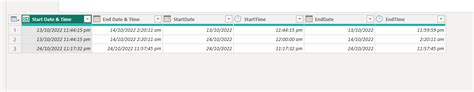 solved splitting dates and time in 2 rows microsoft fabric community