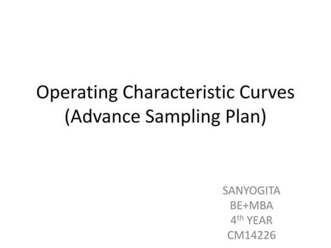 Operating Characteristics Curve Pptx Physics Science