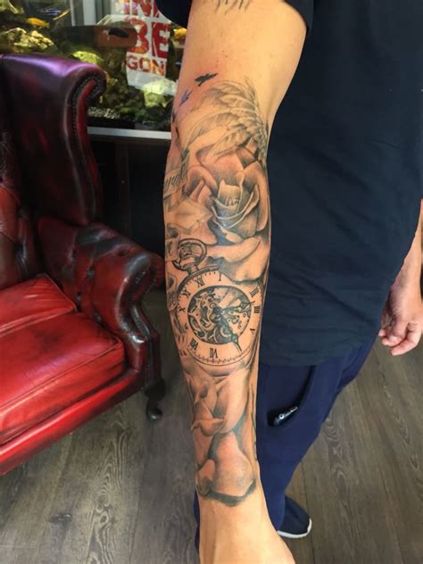 Really Enjoyed This Half Sleeve Writing Not Done By Me He Sat Like A Legend Thank You Zak