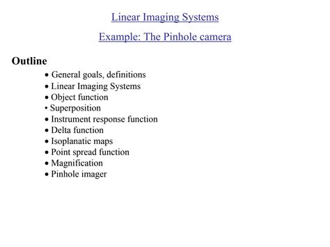 SOLUTION Lecture 2 Linear Imaging Systems Studypool