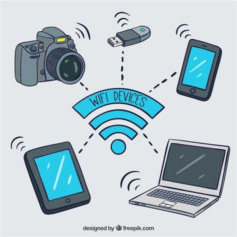 Dispositivos Conectados Por Wifi Con Est Free Vector Freepik
