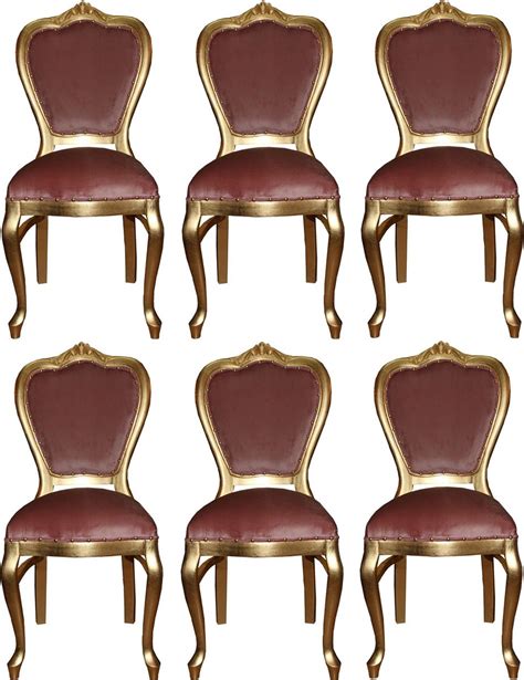 Casa Padrino Luxury Baroque Dining Set Pink Gold X X H Cm Handmade Dining Chairs