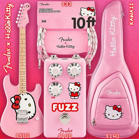 Fender Accélère Sa Collaboration Sanrio Hello Kitty Kawaii Et Fête Ses 50 Ans