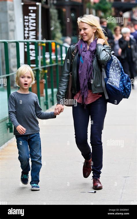 Naomi Watts Walking With Her Son Samuel Sammy Kai After School In