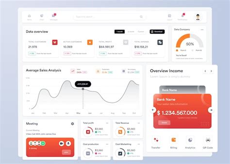 Conception Dinterface Utilisateur De Tableau De Bord Infographique Ui