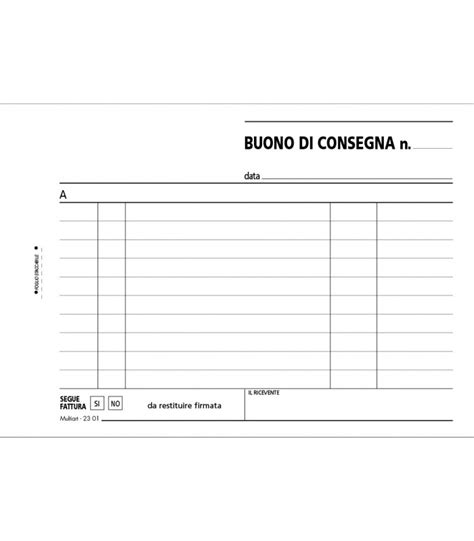 Buono Consegna 2 Copie Mis 12x17 Cm La Suprema Srl