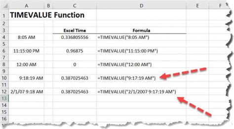 How to use the TIMEVALUE Function in Excel - Excelbuddy.com