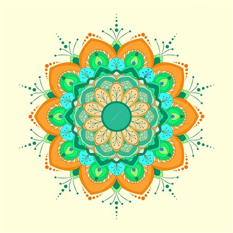 Premium Vector Peacock Shade Mandala Art Design