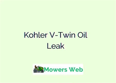 Kohler V Twin Oil Leak 5 Quick Ways To Fix
