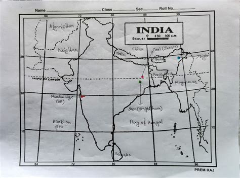 Icse Class 10 Geography Map Marking Solution