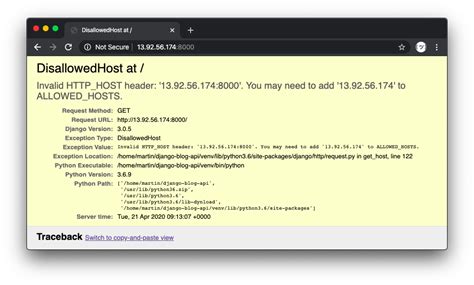 Django Allow Host