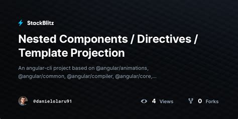 Nested Components Directives Template Projection Stackblitz