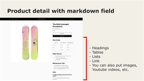 Product Markdown Field Format Product Descriptions With Simple