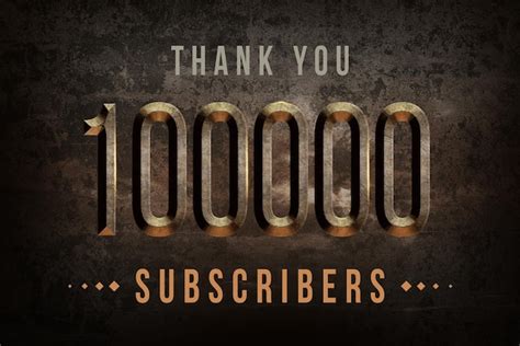 Premium Photo 100000 Subscribers Celebration Greeting Banner With