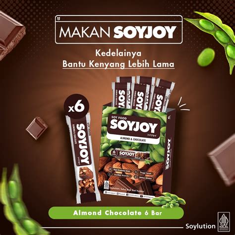 Jual Soyjoy Snack Bar Kedelai Almond Chocolate Box Isi 6 Bar Shopee Indonesia