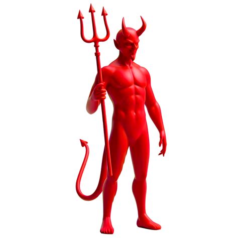 Ai Generated Devil Character With Trident Standing Pose 3d Isolated On