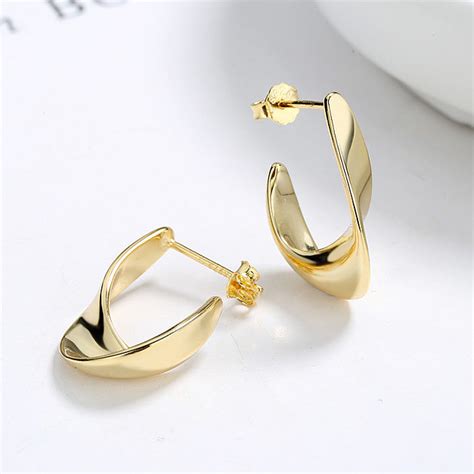 1 Pair Casual Elegant Modern Style Solid Color Plating Stainless Steel