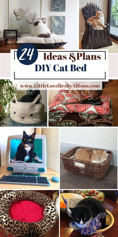25 Ways To Make A Diy Cat Bed From Home Cat Diy Diy Cat Bed Cat Bed