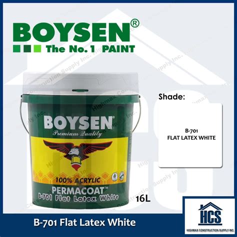 Boysen B 701 Flat Latex White 16l Pail Shopee Philippines