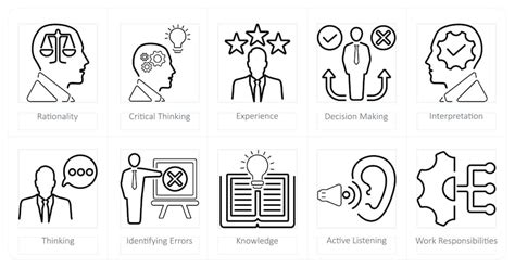 Premium Vector A Set Of 10 Critical Thinking Icons As Rationality Critical Thinking Experience