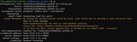 Running Jekyll On Wsl2 Dave Mateers Blog