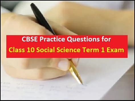 CBSE Class Social Science Practice Questions For Term Exam Read Important MCQs By