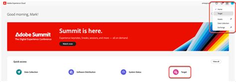 Adobe Experience Cloud에서 Target 에 액세스하려면 어떻게 합니까 Adobe Target